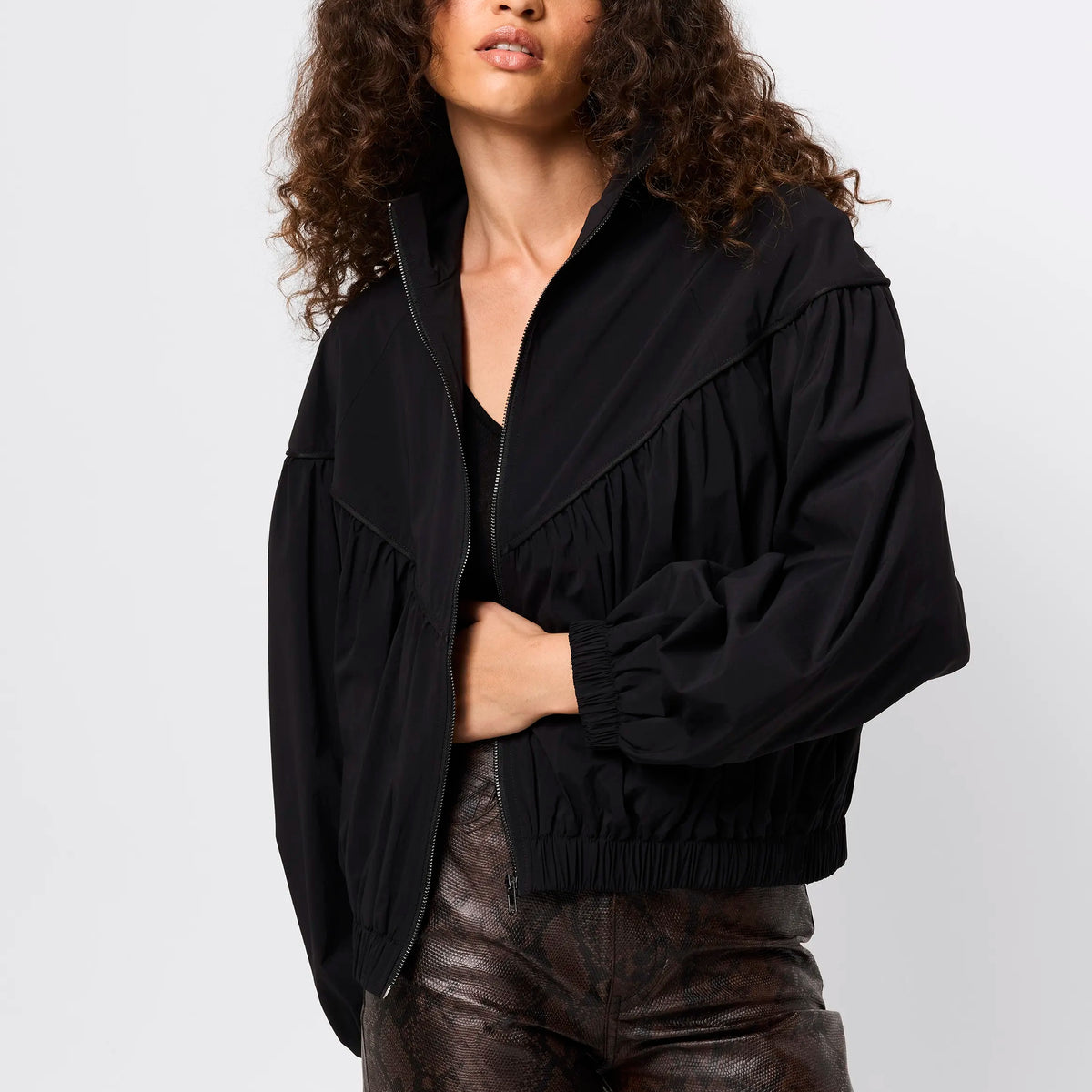 Overturn Jacket - Mossman | Black Women's Oversized Blouson Jacket